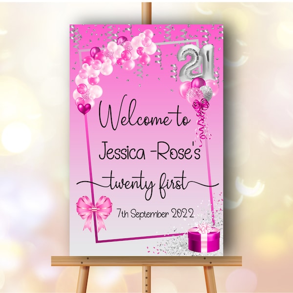 18th Party Welcome Sign - Etsy UK