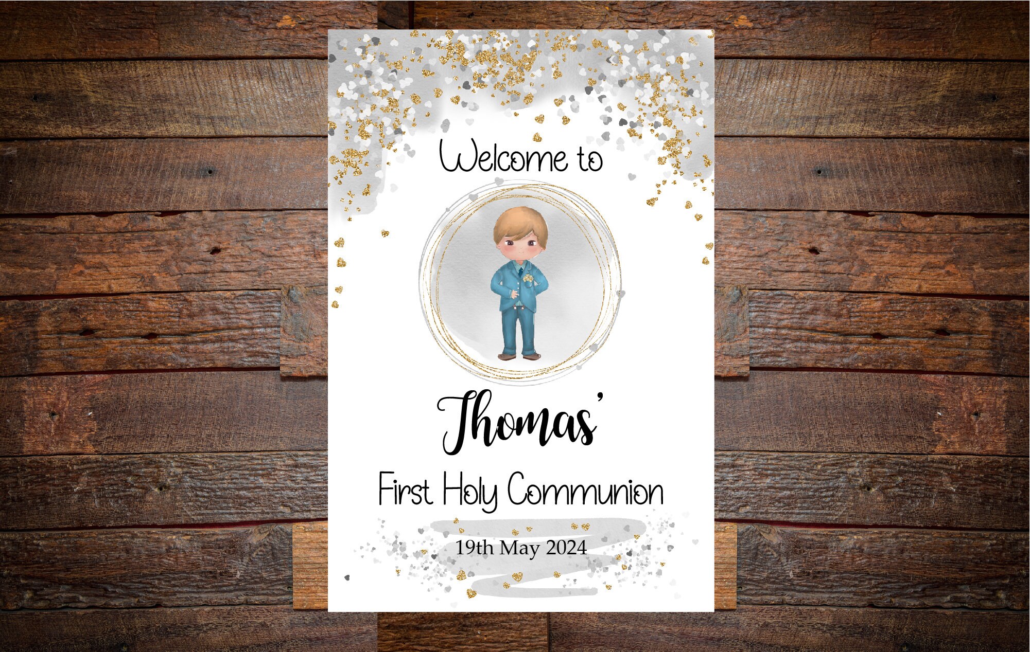 First Holy Communion Welcome Sign, 1st Communion Party Sign, Baptism ...
