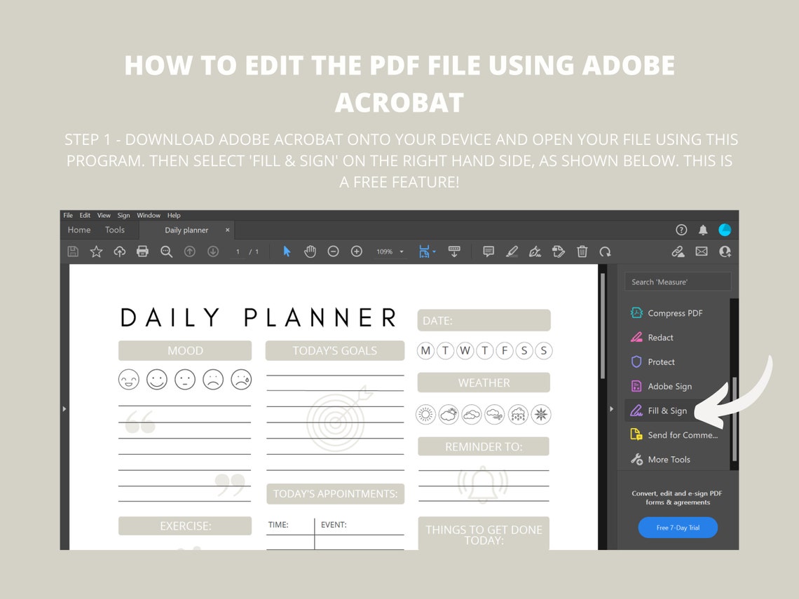 Habit Tracker Printable Instant Download Template Planner Insert PDF - Etsy