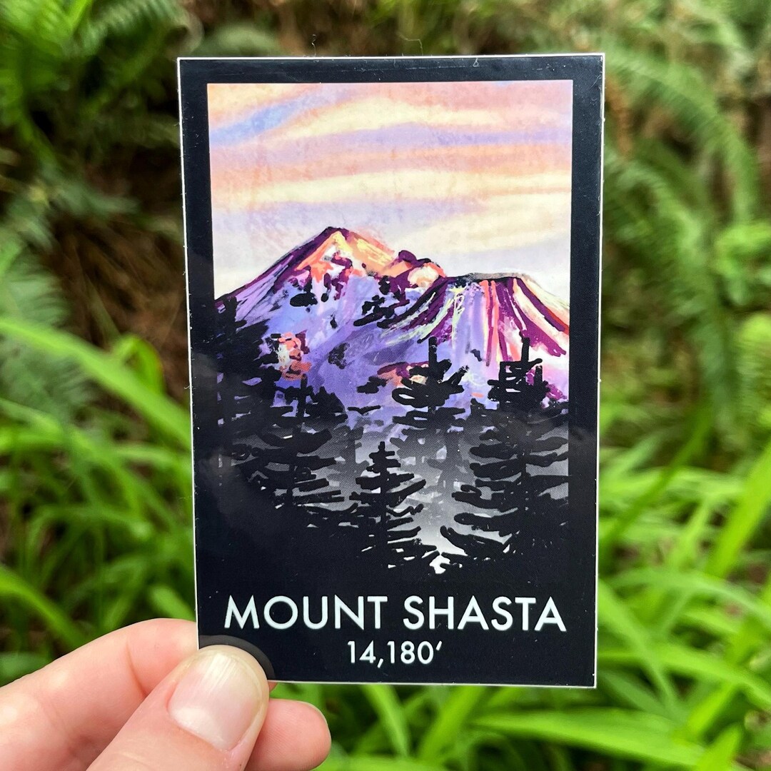 Mount Shasta Vinyl Sticker - Etsy