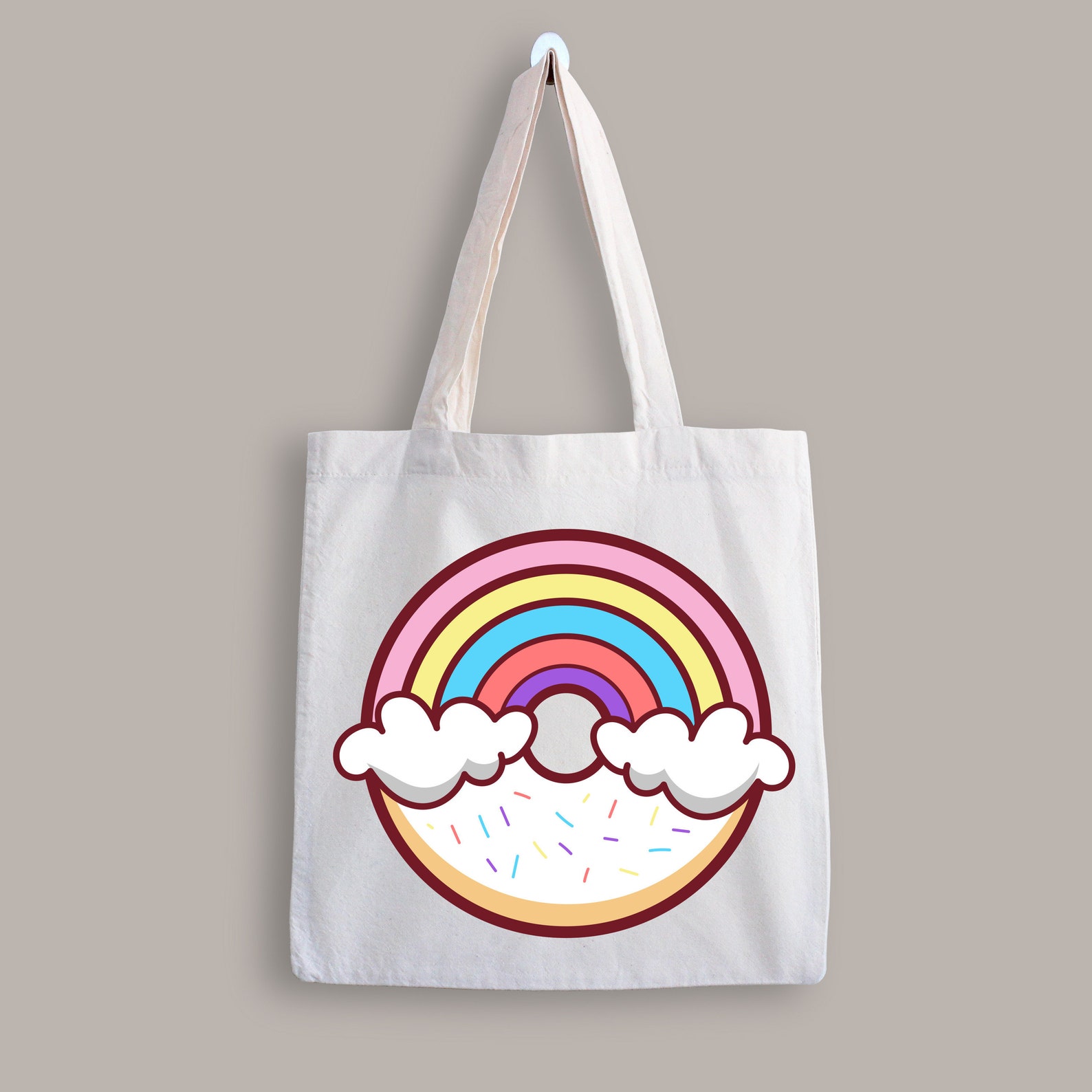 Rainbow Donut PNG, Cute Rainbow SVG, Cartoon Donut Clipart, Rainbow ...