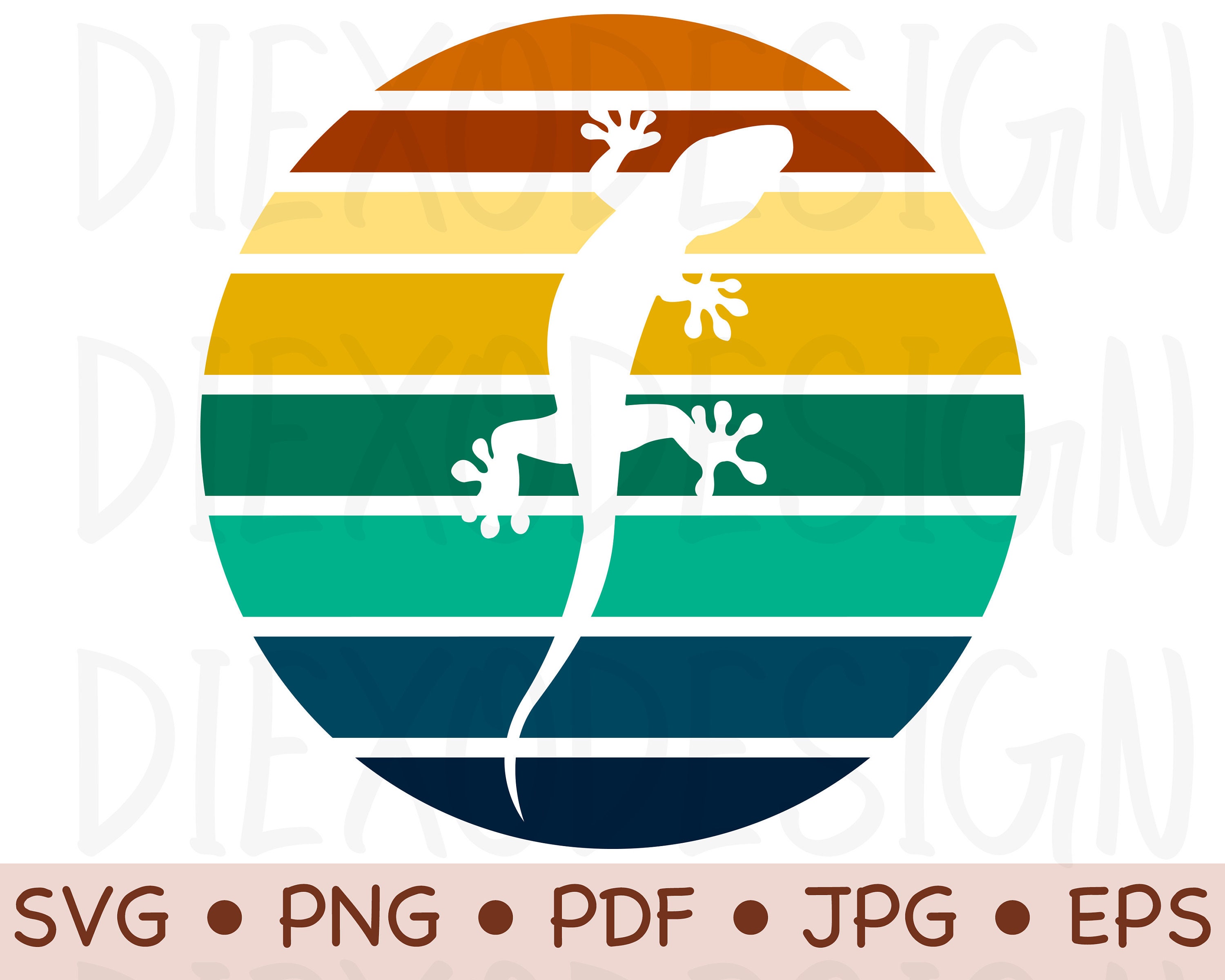 Retro Gecko PNG, Reptile SVG, Cartoon Gecko Clipart, Lizard Clipart ...