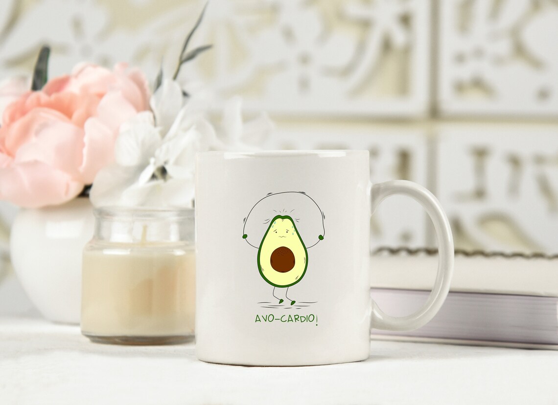 Avo-cardio PNG, Cute Avocado Png, Avocado SVG, Avocado Clipart, Cardio ...