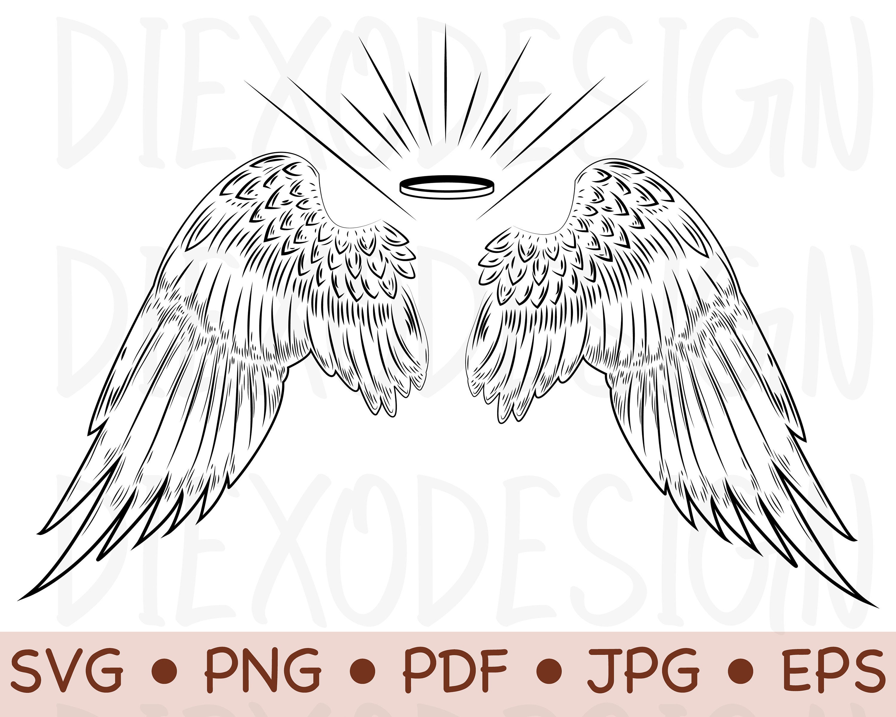 Angel Wings Png Memorial Angel Wings Svg Angel Wings Clip Art Angel Wings And Halo Svg Angel