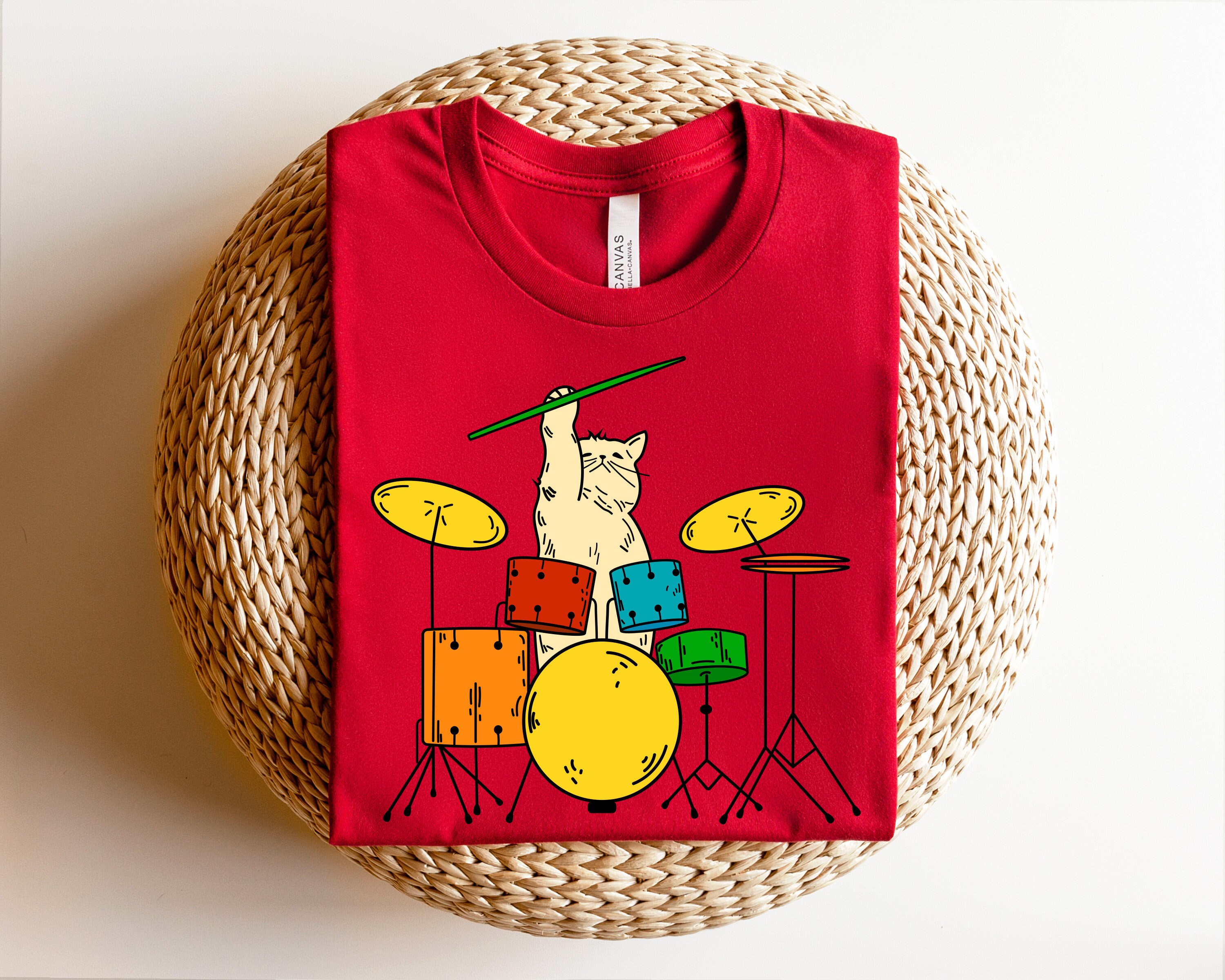 Drummer Cat SVG, Cat Drummer PNG, Rockstar Cat Svg, Cool Cat Clipart ...
