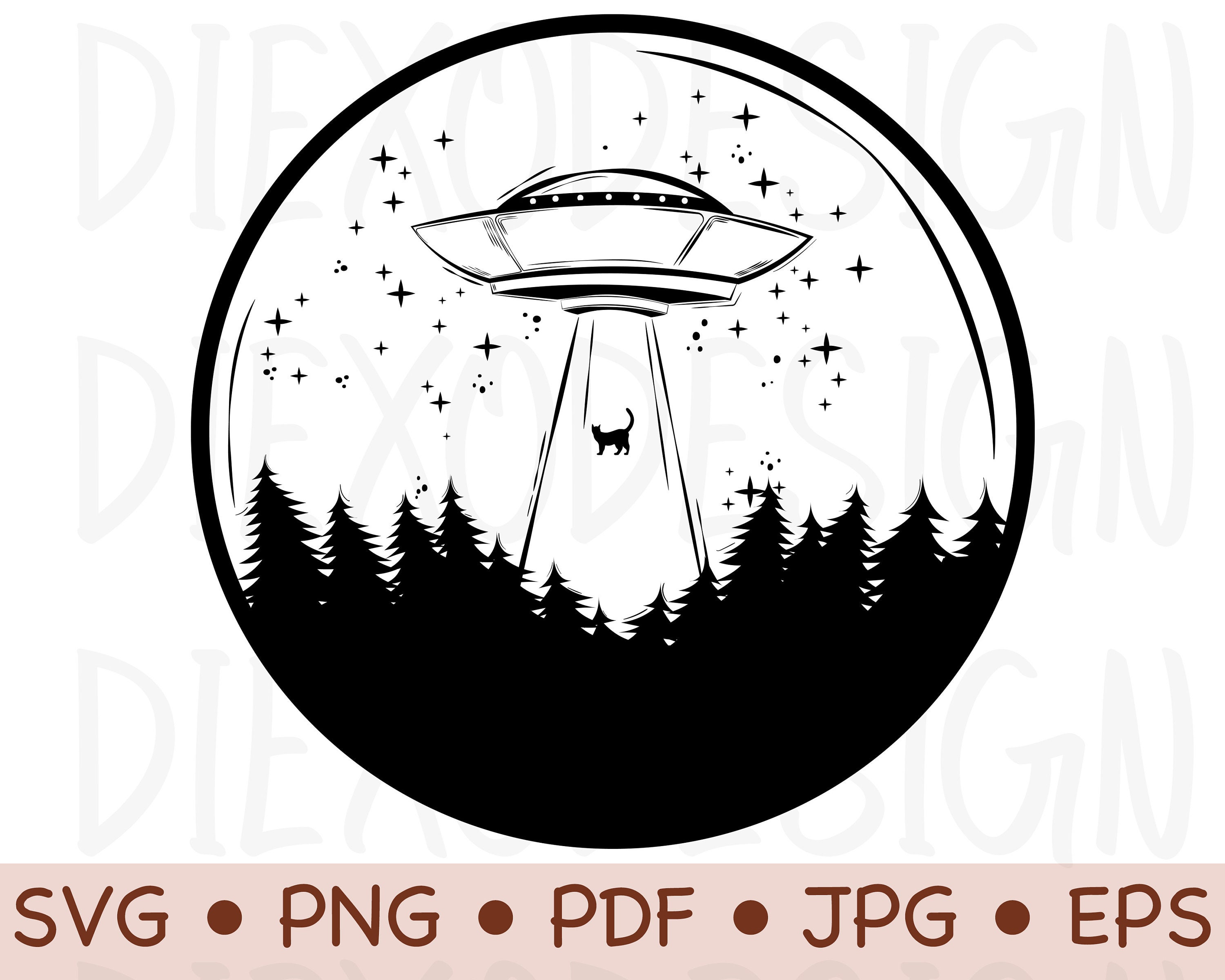 Ufo Cat Abducting PNG, Alien Abduction SVG, Alien Abduction Clip Art ...
