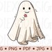 Kawaii Cute Ghost PNG, Ghost SVG, Cartoon Ghost Clipart, Ghost Vector ...