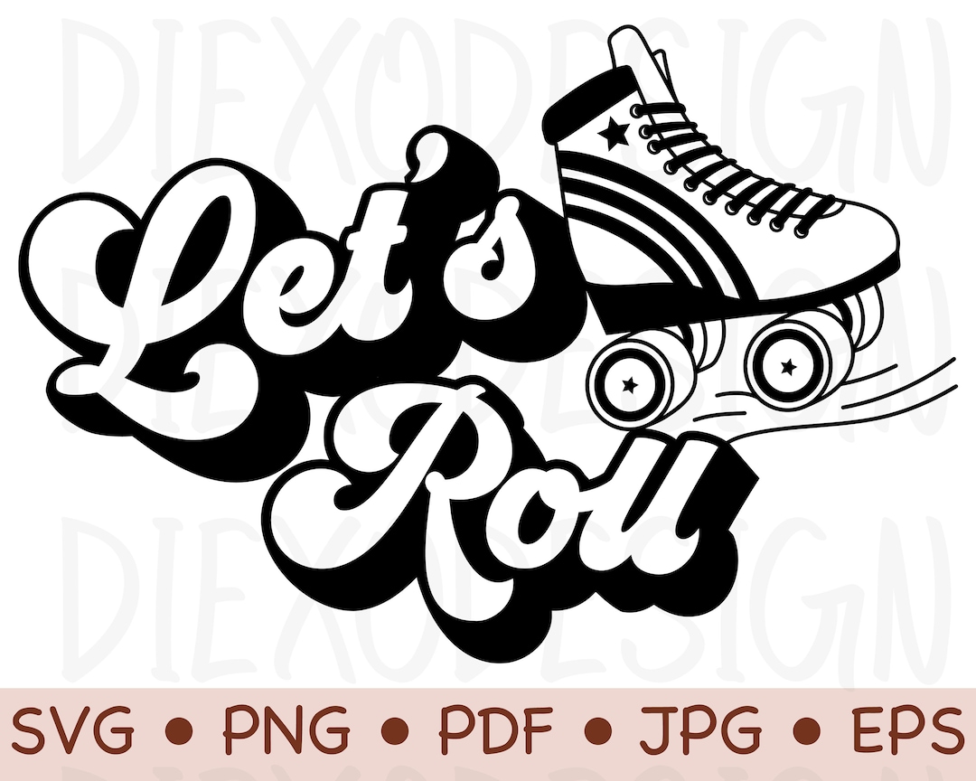 Let's Roll PNG, Skating Clipart, Roller Skate Silhouette, Roller Skater ...
