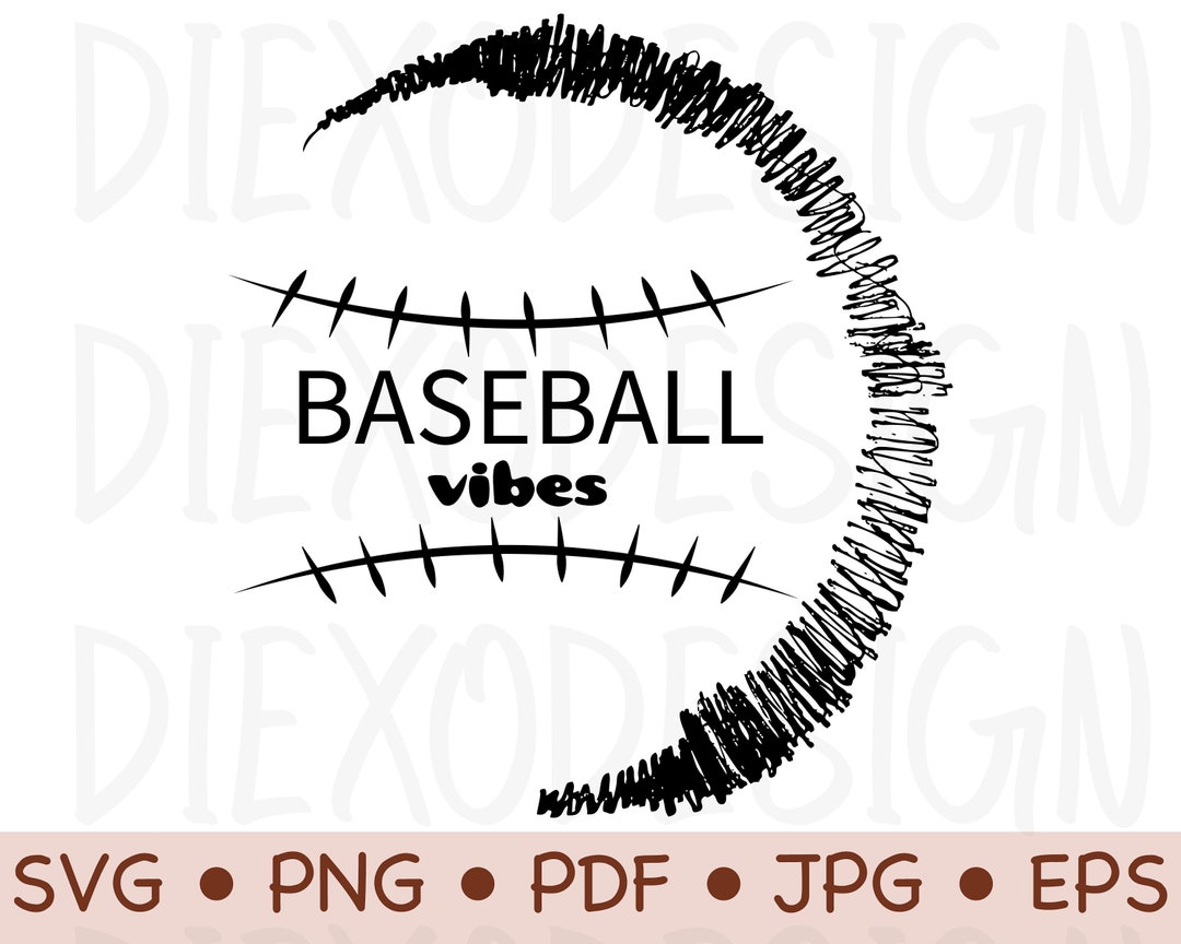 Baseball Vibes PNG, Baseball SVG, Baseball Clipart, Baseball Vector ...