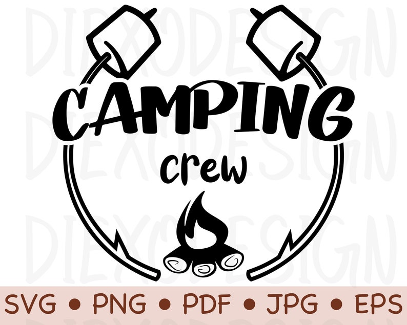 Camping Crew SVG, Adventure PNG, Glamping Clipart, Outdoor Svg, Camper ...
