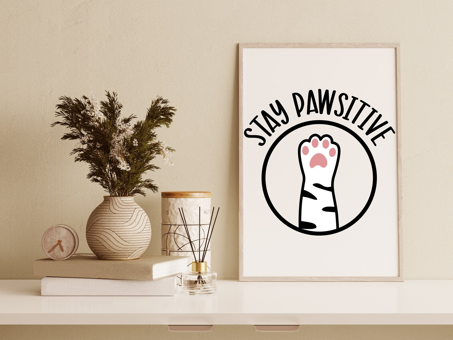 Stay Pawsitive SVG, Cat Paw PNG, Stay Positive Clipart, Kitten Clipart ...