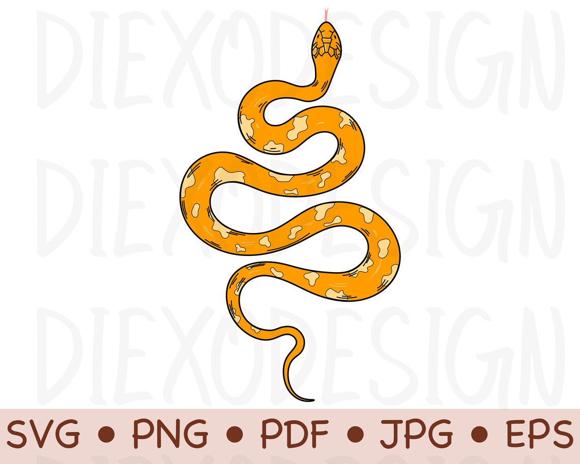 Snake PNG, Serpent SVG, Exotic Animal Clipart, Anaconda Snake Clipart ...