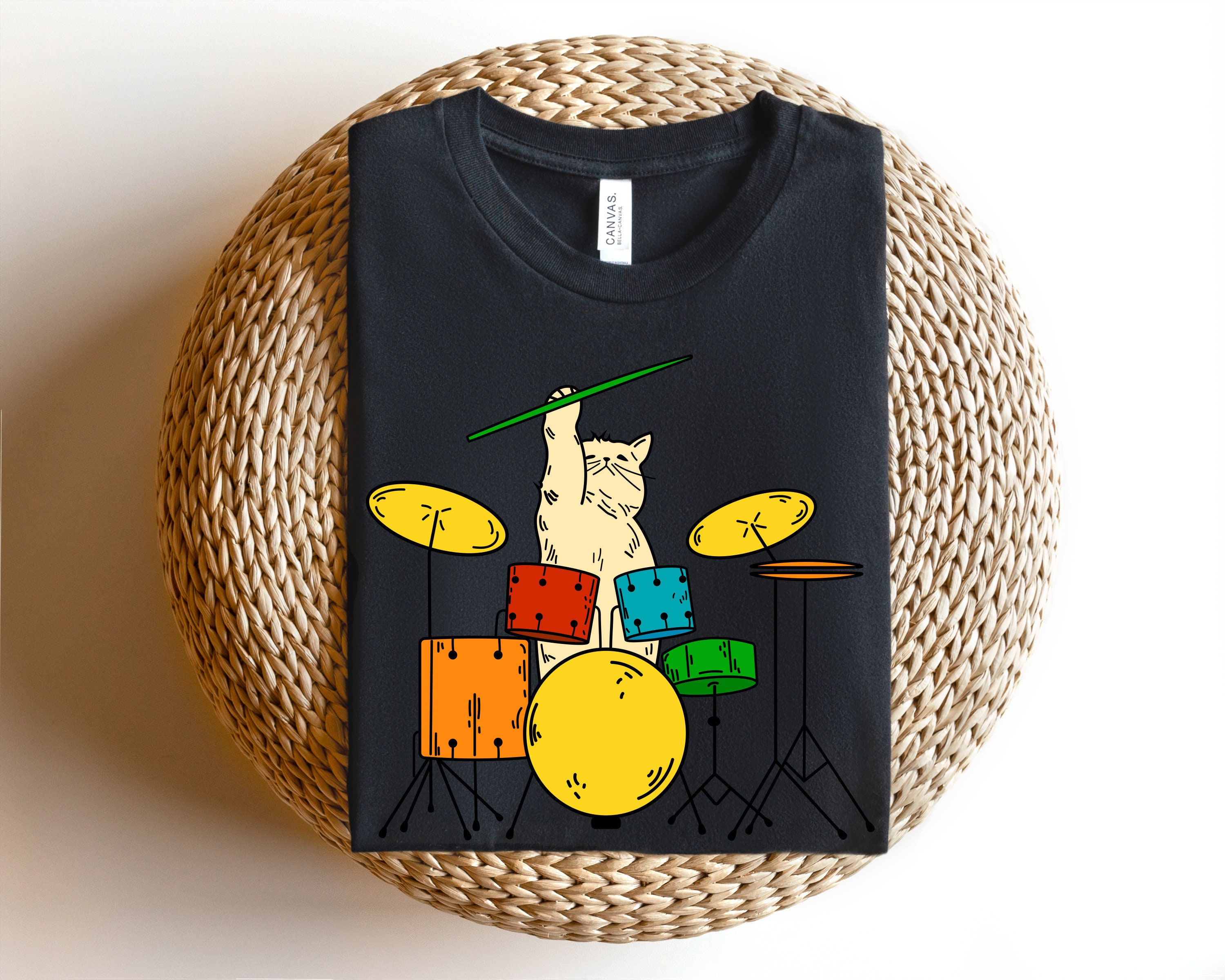 Drummer Cat SVG, Cat Drummer PNG, Rockstar Cat Svg, Cool Cat Clipart ...