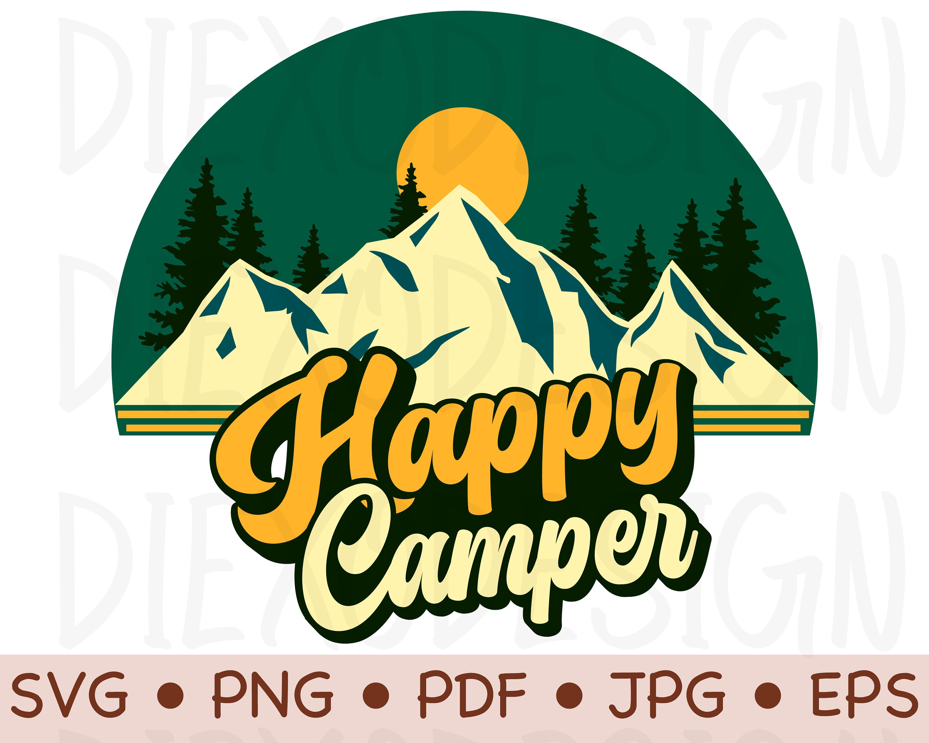 Happy Camper SVG, Camping PNG, Explore Clipart, Camp Svg, Adventure ...