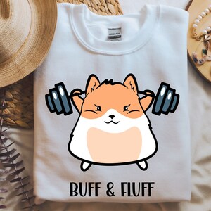 Buff and Fluff PNG, Hamster SVG, Crossfit Clipart, Gym Svg, Funny Gym ...