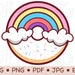 Rainbow Donut PNG, Cute Rainbow SVG, Cartoon Donut Clipart, Rainbow ...