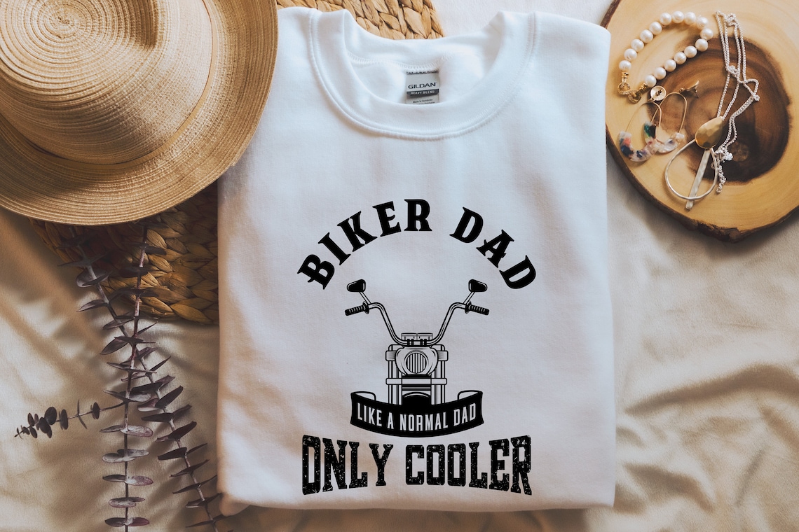 Biker Dad SVG, Motorcycle Svg, Biker Svg, Dad Clipart Black and White ...