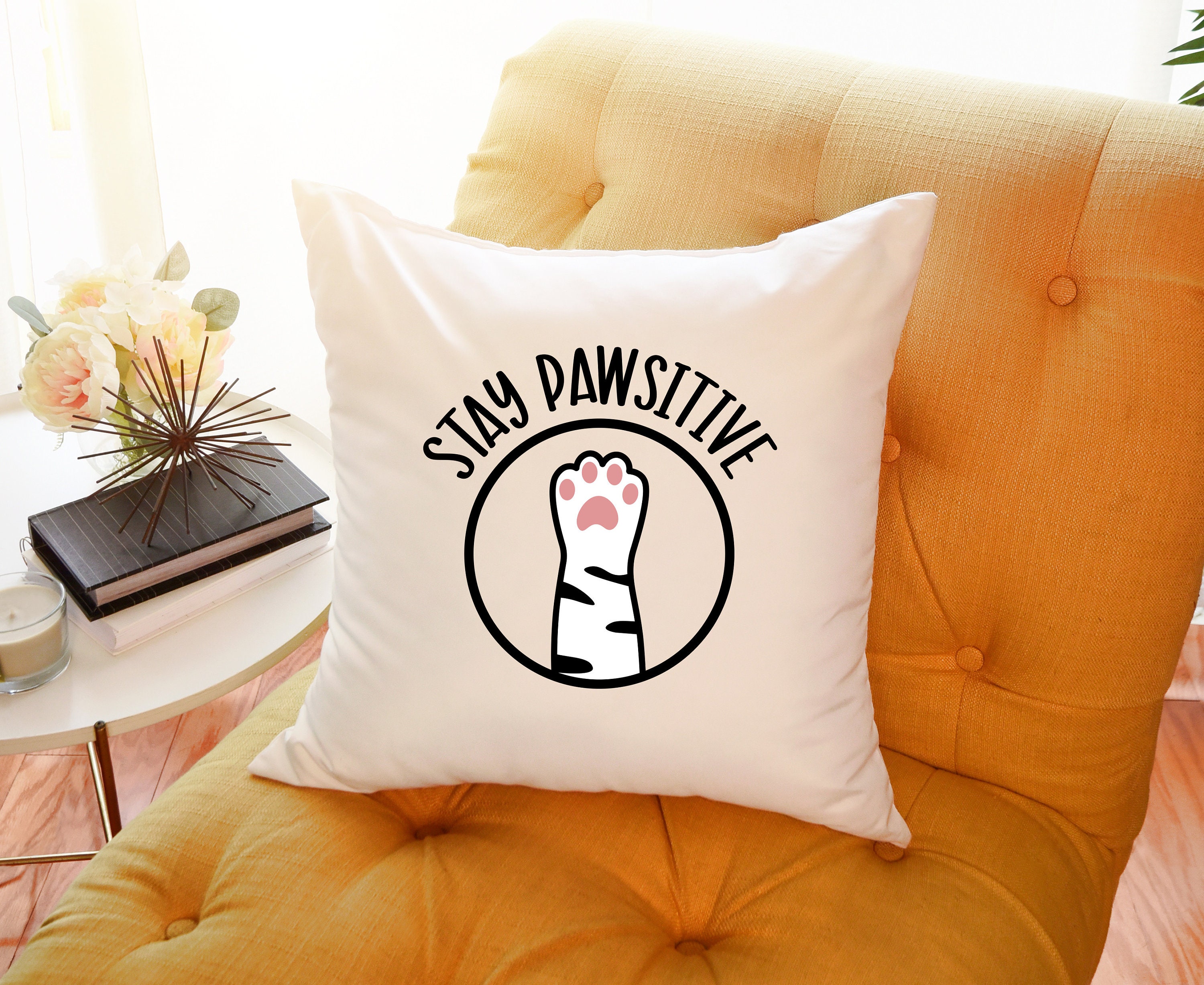 Stay Pawsitive SVG, Cat Paw PNG, Stay Positive Clipart, Kitten Clipart ...