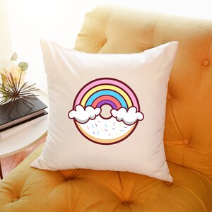 Rainbow Donut PNG, Cute Rainbow SVG, Cartoon Donut Clipart, Rainbow ...
