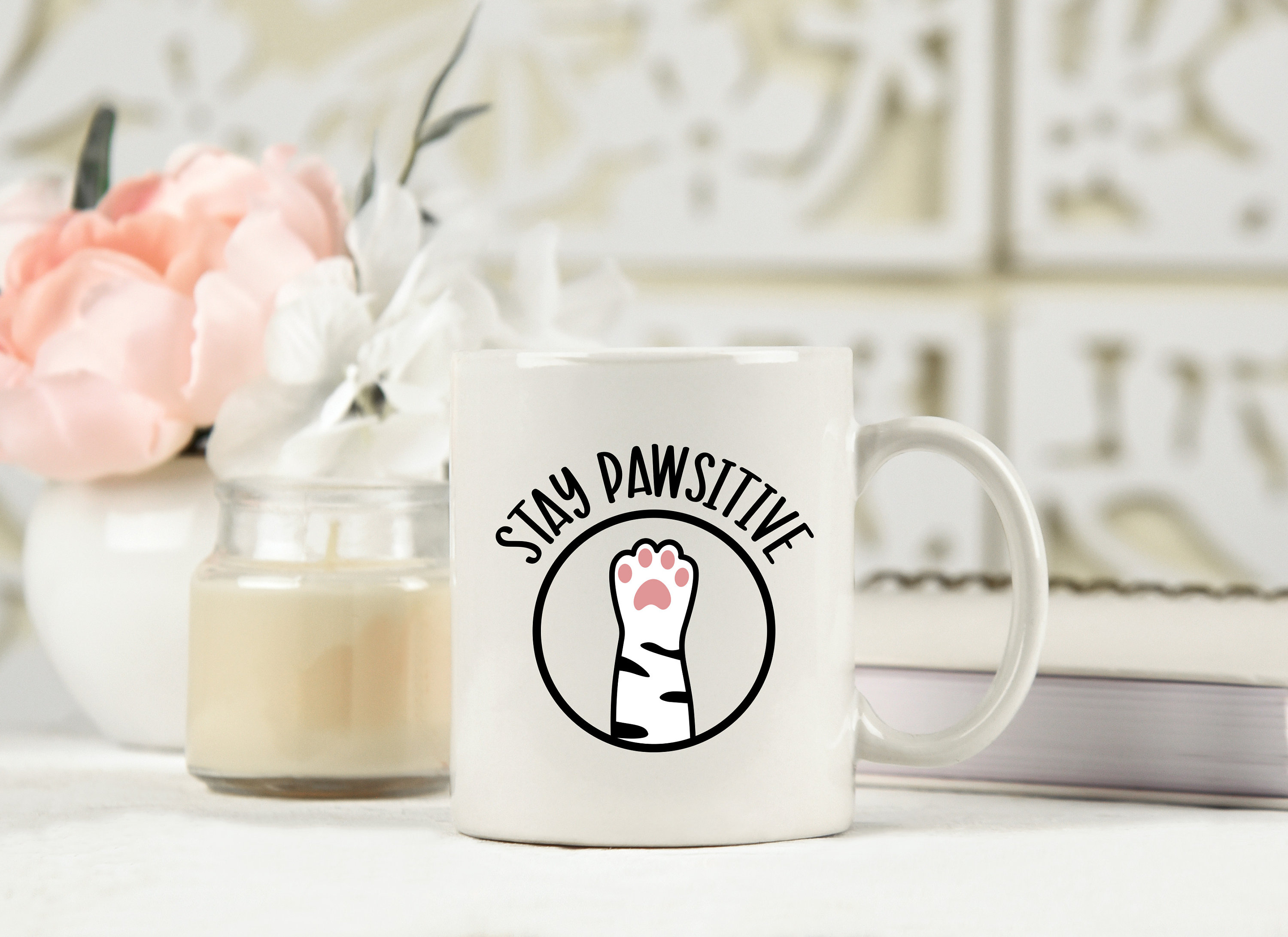 Stay Pawsitive SVG, Cat Paw PNG, Stay Positive Clipart, Kitten Clipart ...