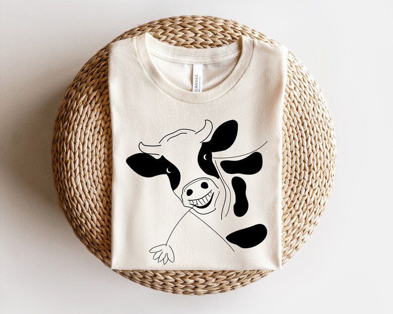 Smiling Cow PNG, Funny Cow SVG, Cow Black and White Clipart, Cow ...