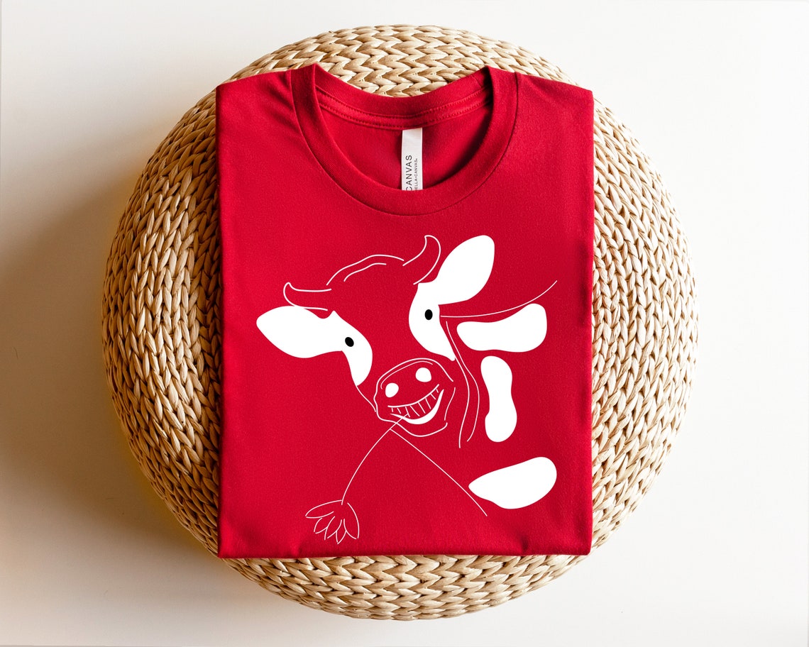 Smiling Cow PNG Funny Cow SVG Cow Black and White Clipart - Etsy