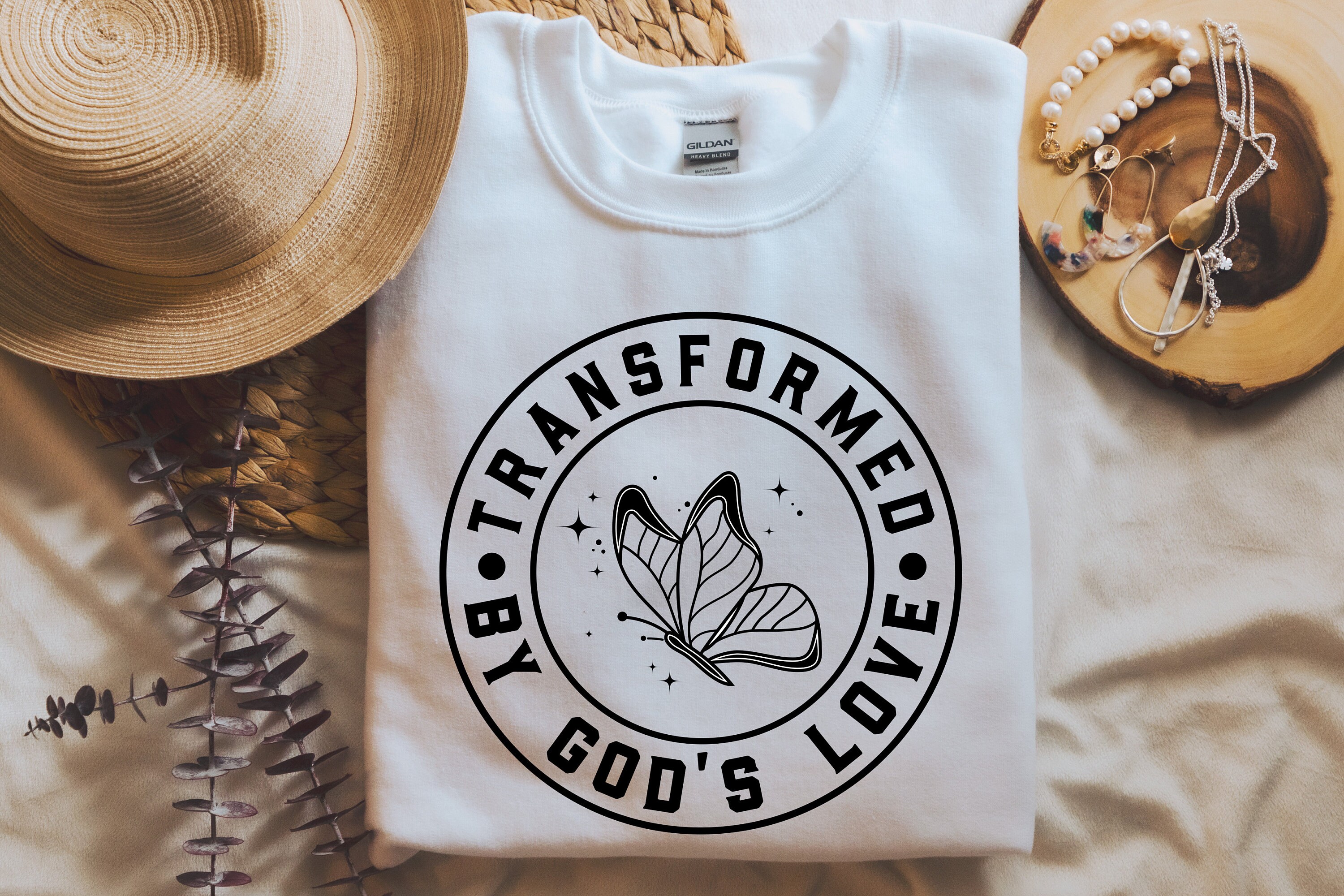 Transformed by God's Love PNG, God SVG, Butterfly Svg, Godly Clipart ...