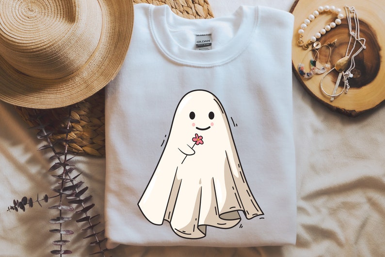 Kawaii Cute Ghost PNG, Ghost SVG, Cartoon Ghost Clipart, Ghost Vector ...