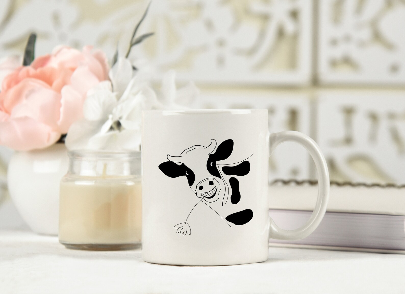 Smiling Cow PNG, Funny Cow SVG, Cow Black and White Clipart, Cow ...