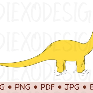 Sauropod PNG, Sauropod Dinosaur SVG, Cute Dinosaur Clipart, Dino Svg ...