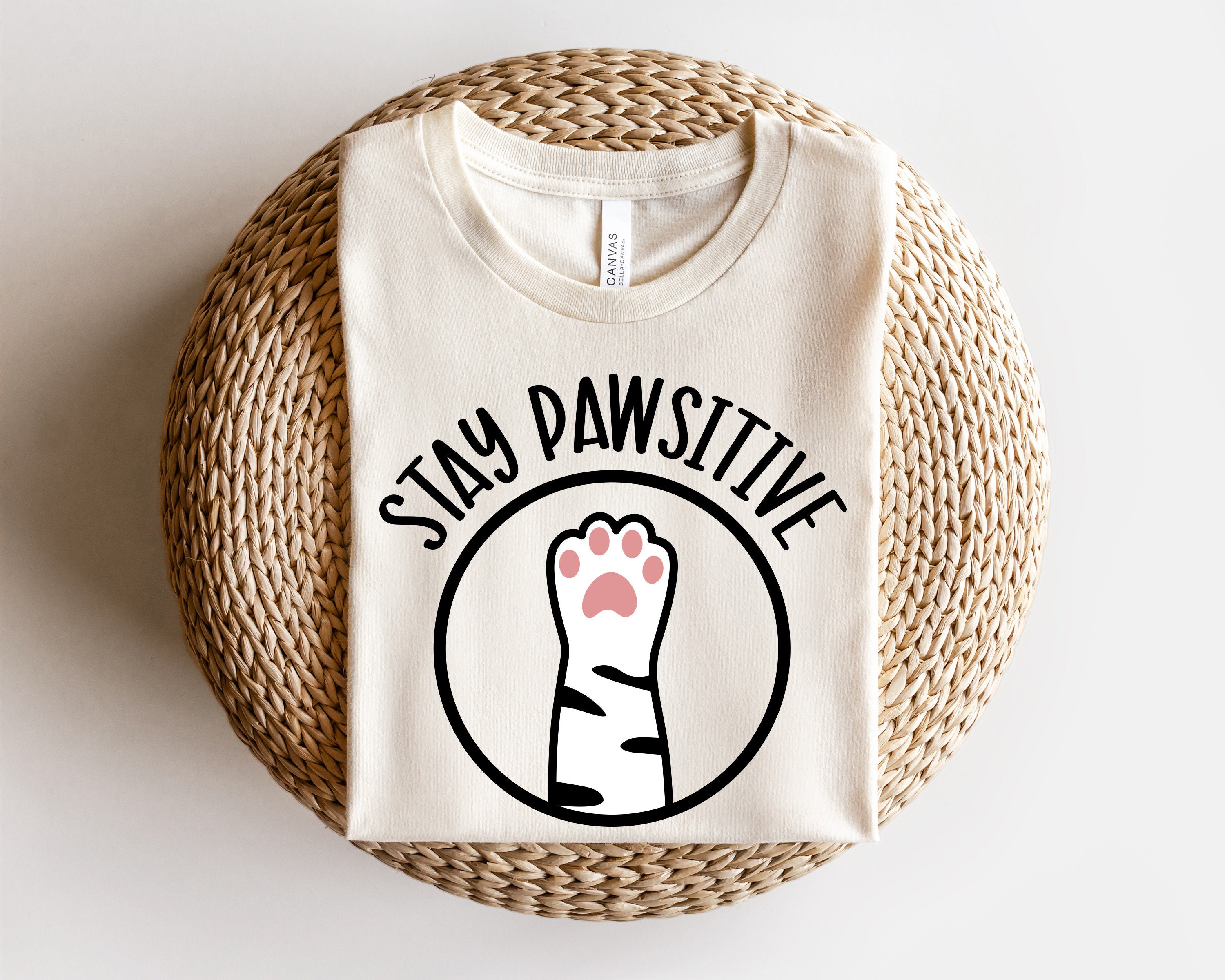 Stay Pawsitive SVG, Cat Paw PNG, Stay Positive Clipart, Kitten Clipart ...