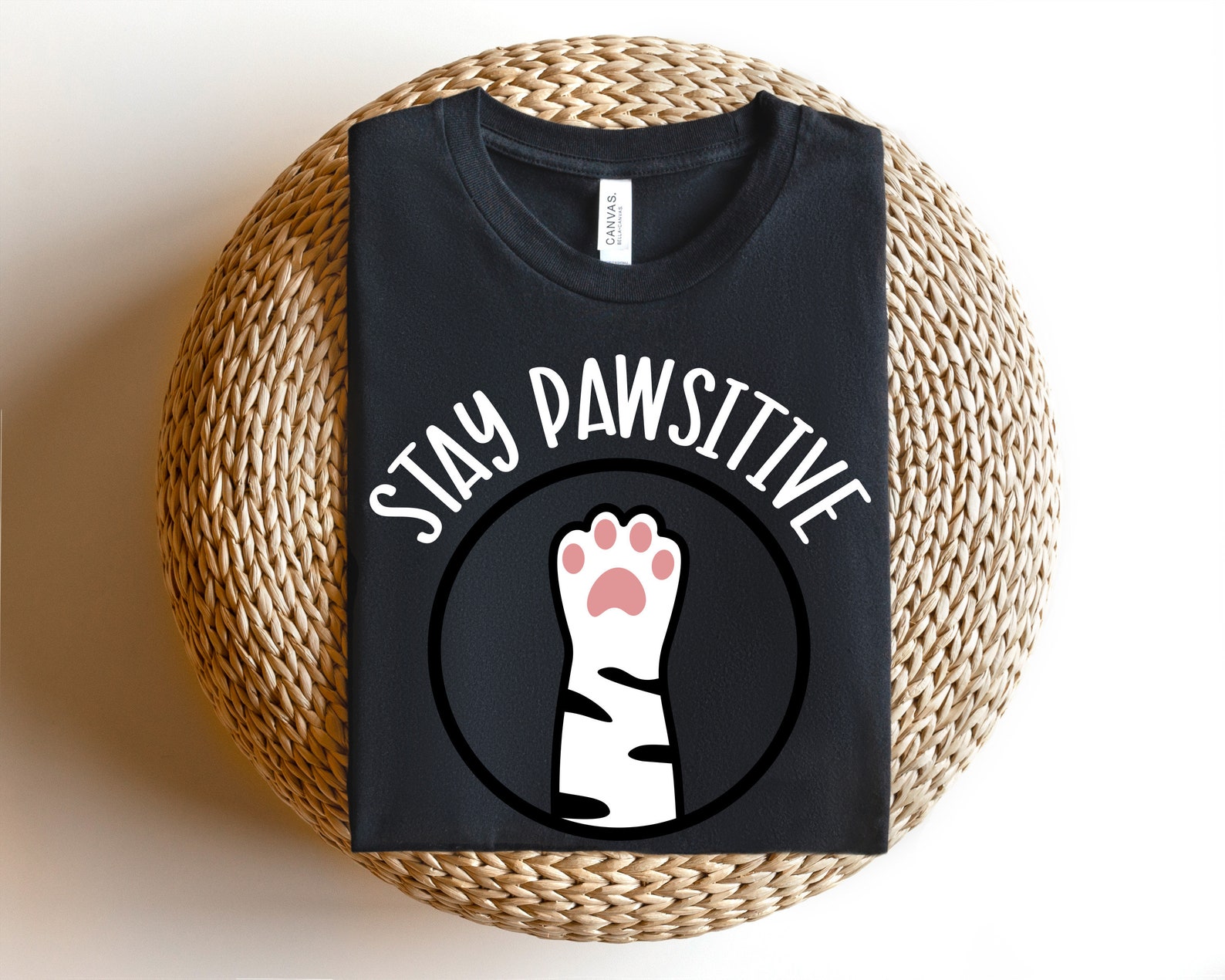 Stay Pawsitive SVG Cat Paw PNG Stay Positive Clipart Kitten - Etsy