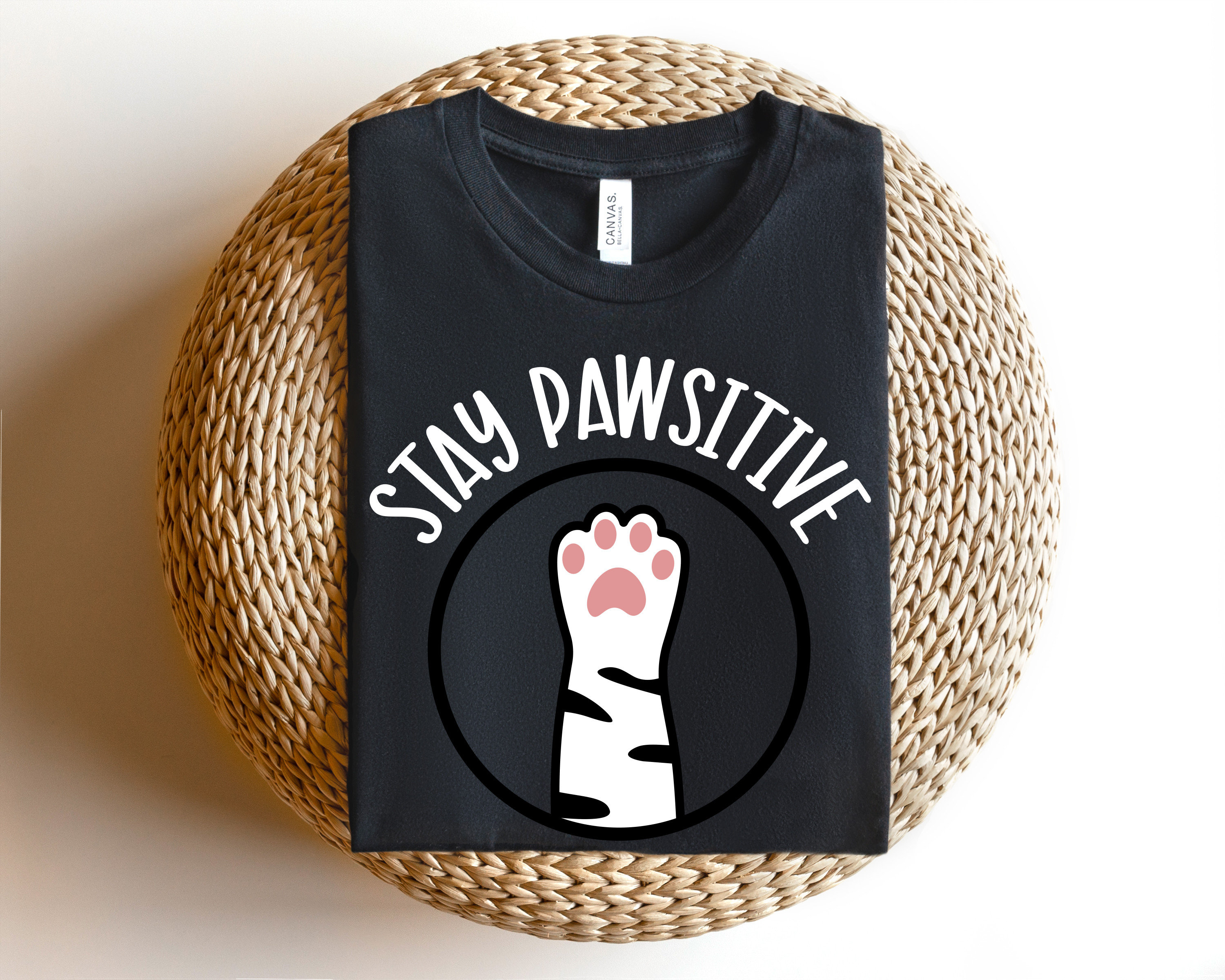 Stay Pawsitive SVG Cat Paw PNG Stay Positive Clipart Kitten - Etsy