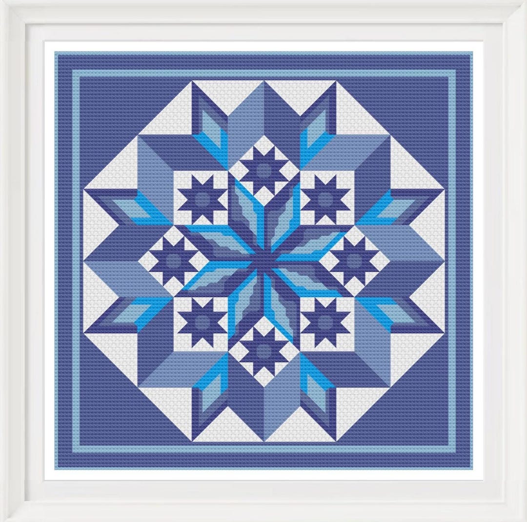 Cross Stitch Pattern, Ferris Wheel Quilt Block Design; PDF Pattern ...