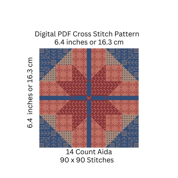 Cross Stitch Clover Leaf Quilt Block Pattern, St. Patricks Day Four ...