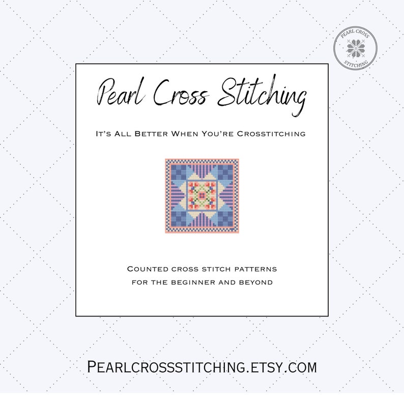 Eight Point Star Quilt Block Cross Stitch Pattern, Traditional Quilt ...