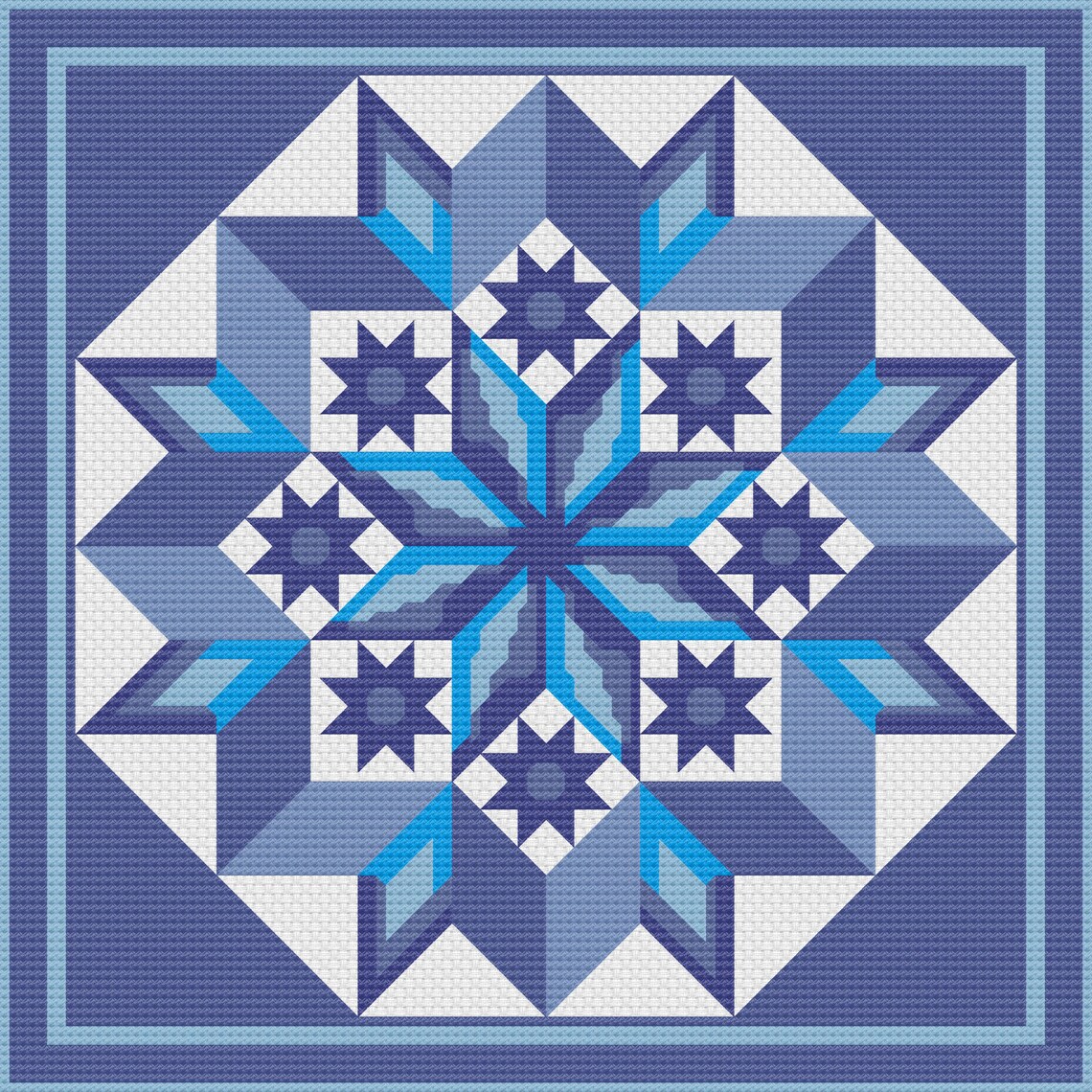 Cross Stitch Pattern, Ferris Wheel Quilt Block Design; PDF Pattern ...