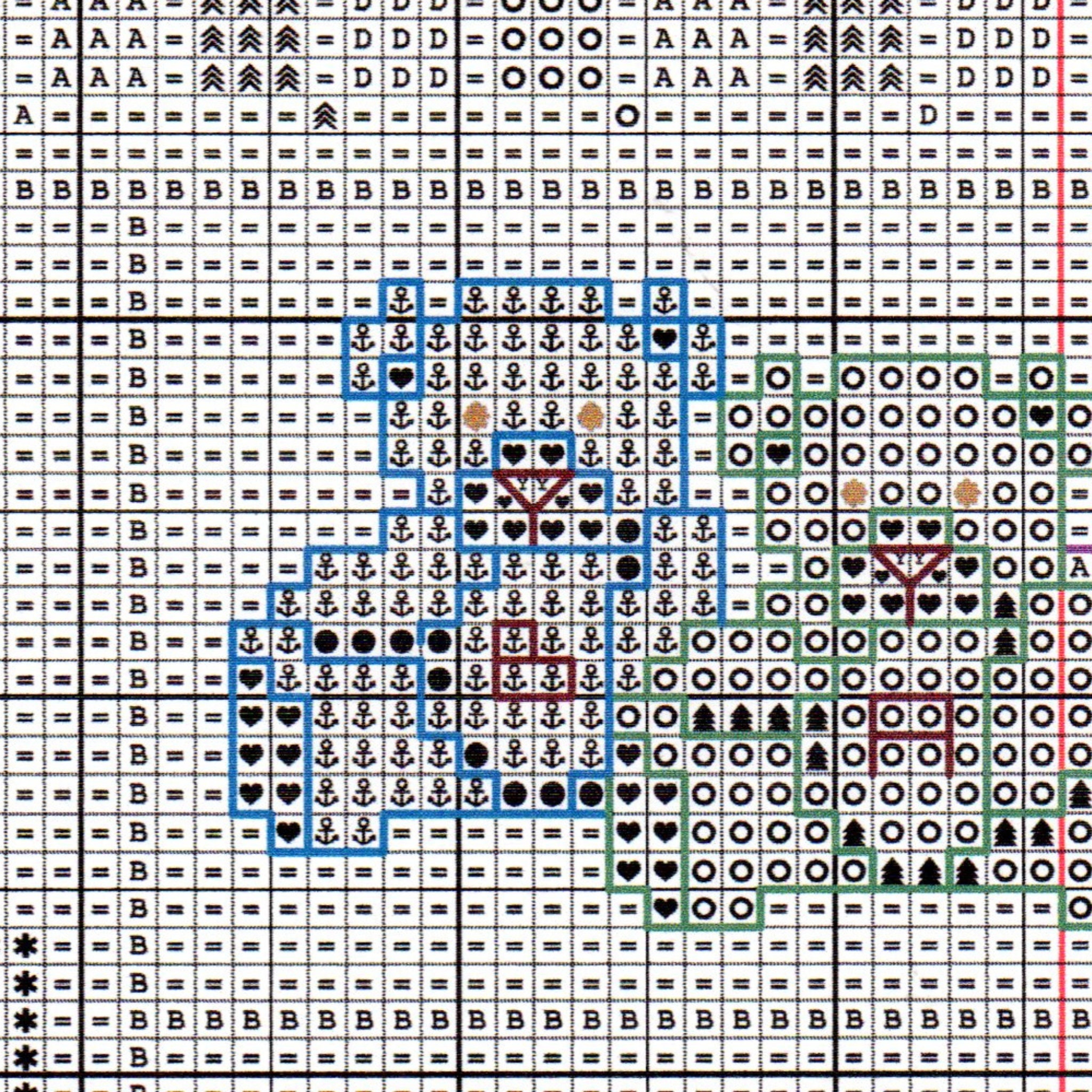 Baby Birth Sampler Cross Stitch Pattern PDF, Teddy Bear Cross Stitch ...