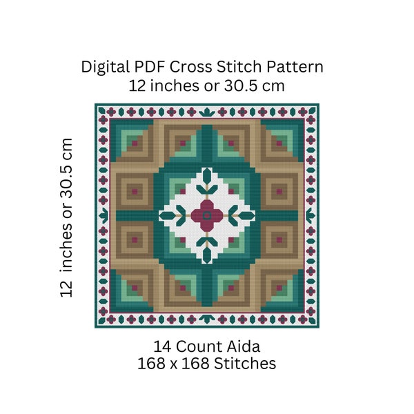 Log Cabin Cross Quilt Pattern - Etsy