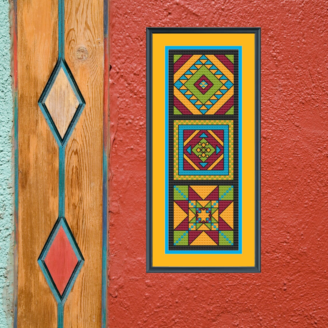 Quilt Block Cross Stitch Pattern, Twenty Traditional and Modern Designs ...