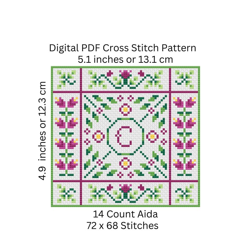 Crossstitch Monogram - Etsy