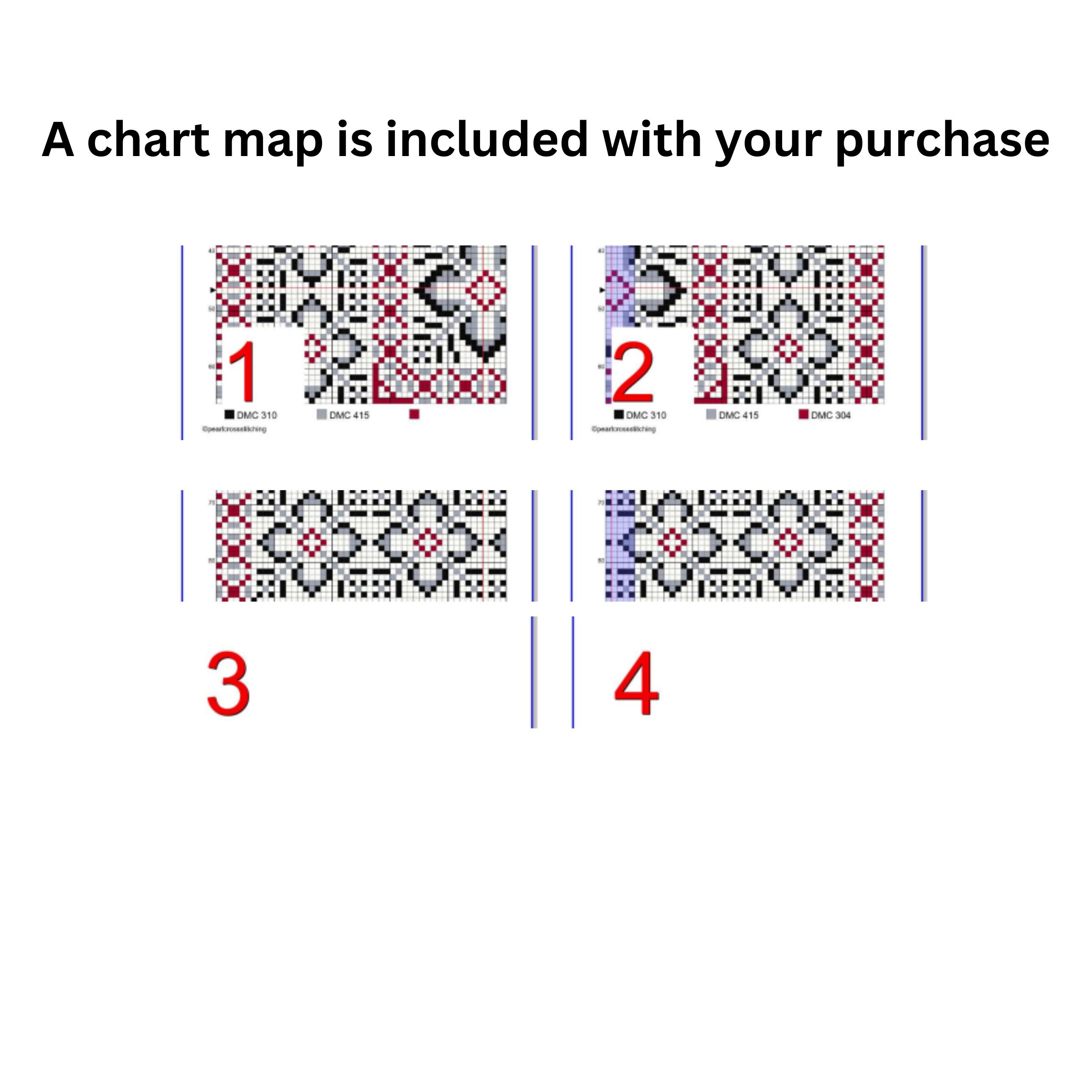 Cross Stitch Pattern, Geometric Design, Full Stitches for Easy ...