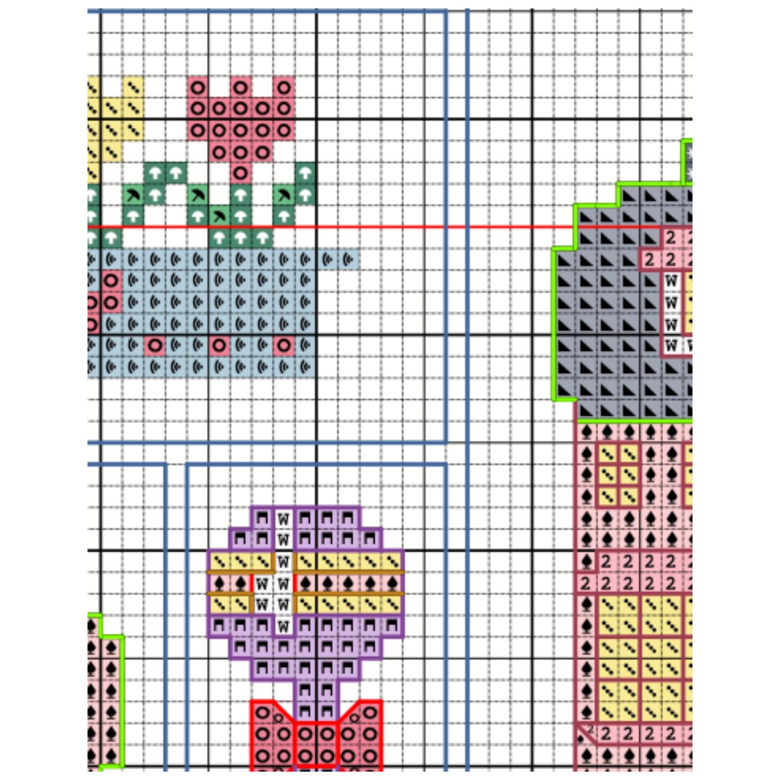 Cross Stitch Pattern, Baby Motifs Sampler, Alphabet and Numbers, PDF ...