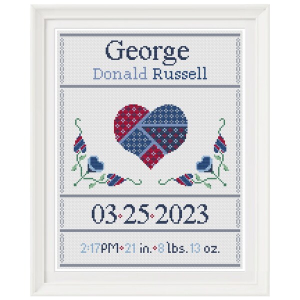 Birth Sampler - Etsy