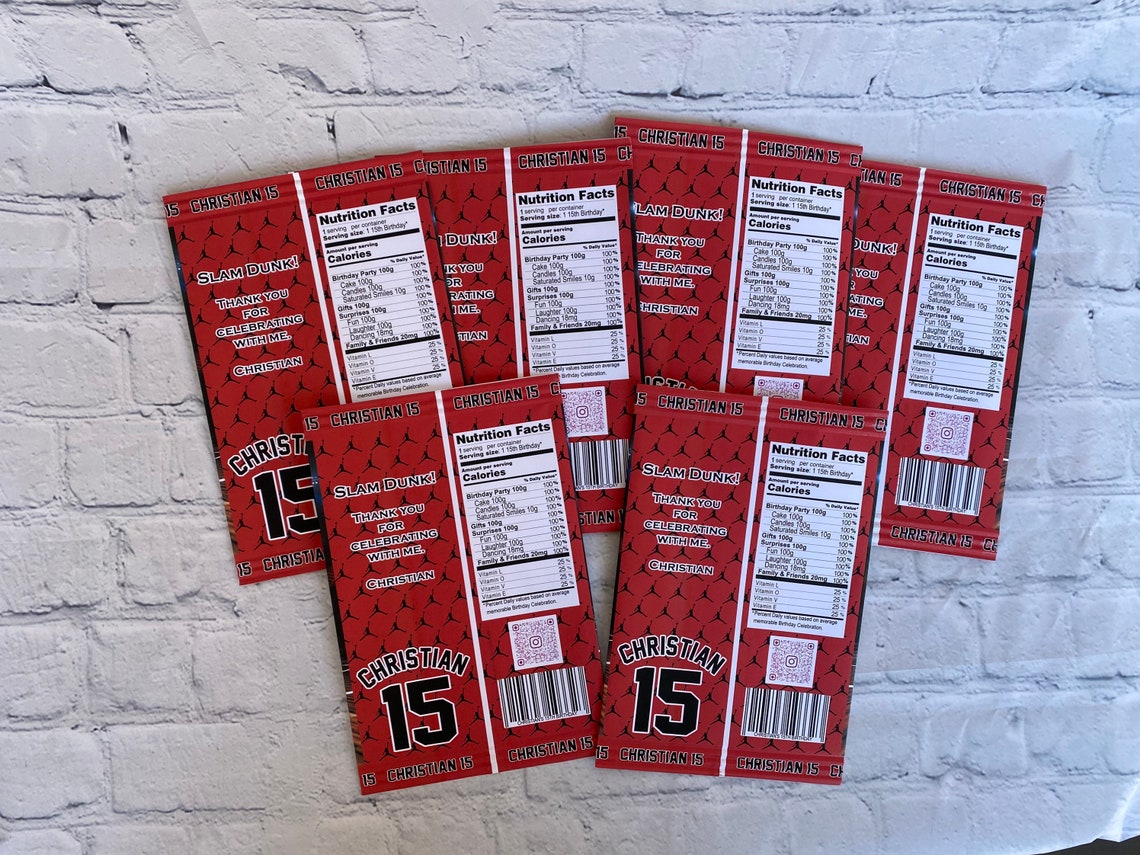 Basketball Chip Bag - Etsy