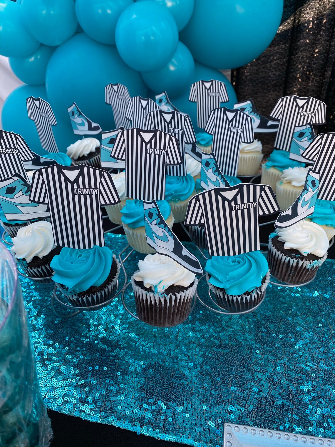 Referee Jersey Cupcake Toppers - Etsy