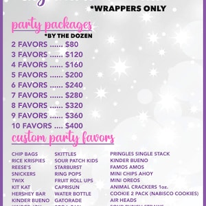Party Favor Bundle (wrappers Only) - Etsy