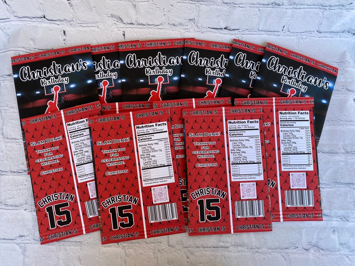 Basketball Chip Bag - Etsy