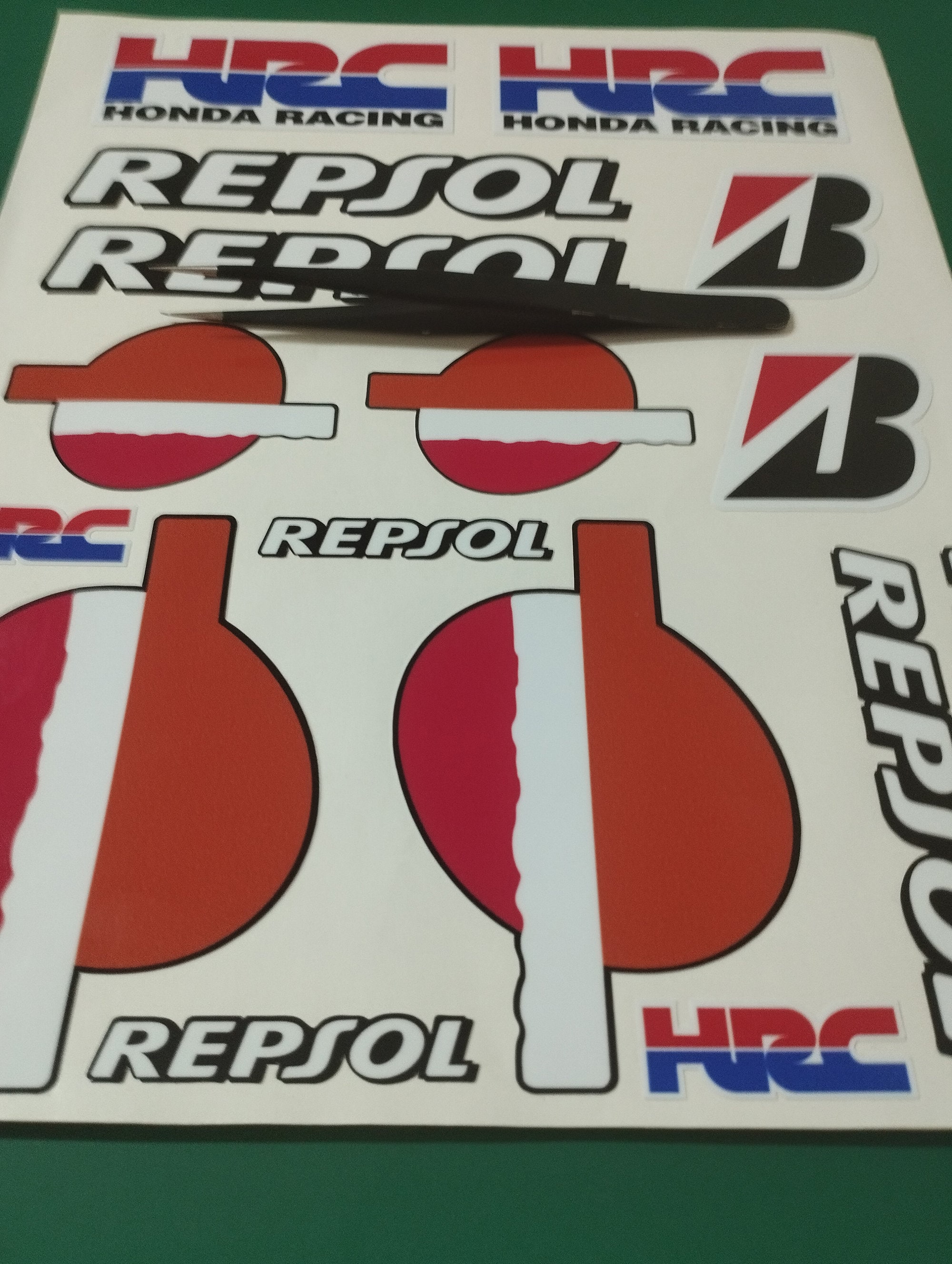 13 Stickers Vinyl Decals Adhesive HRC Repsol Laminated Digital Printing ...