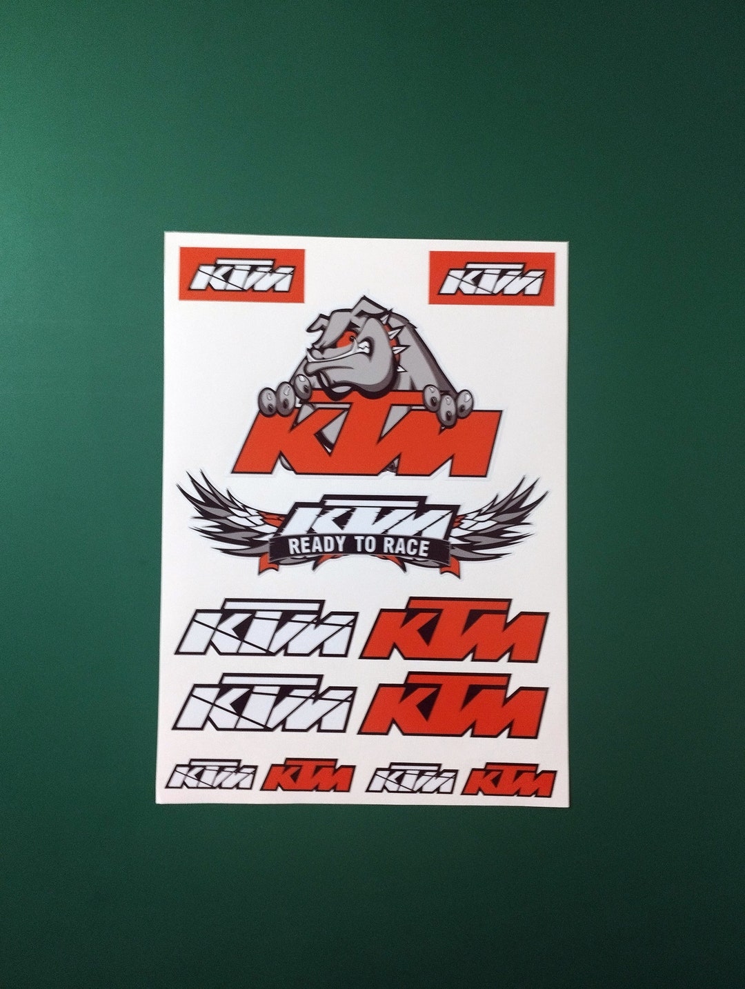 12 Stickers Vinyl Decals Adhesive KTM RACING Perro Dog Laminated ...